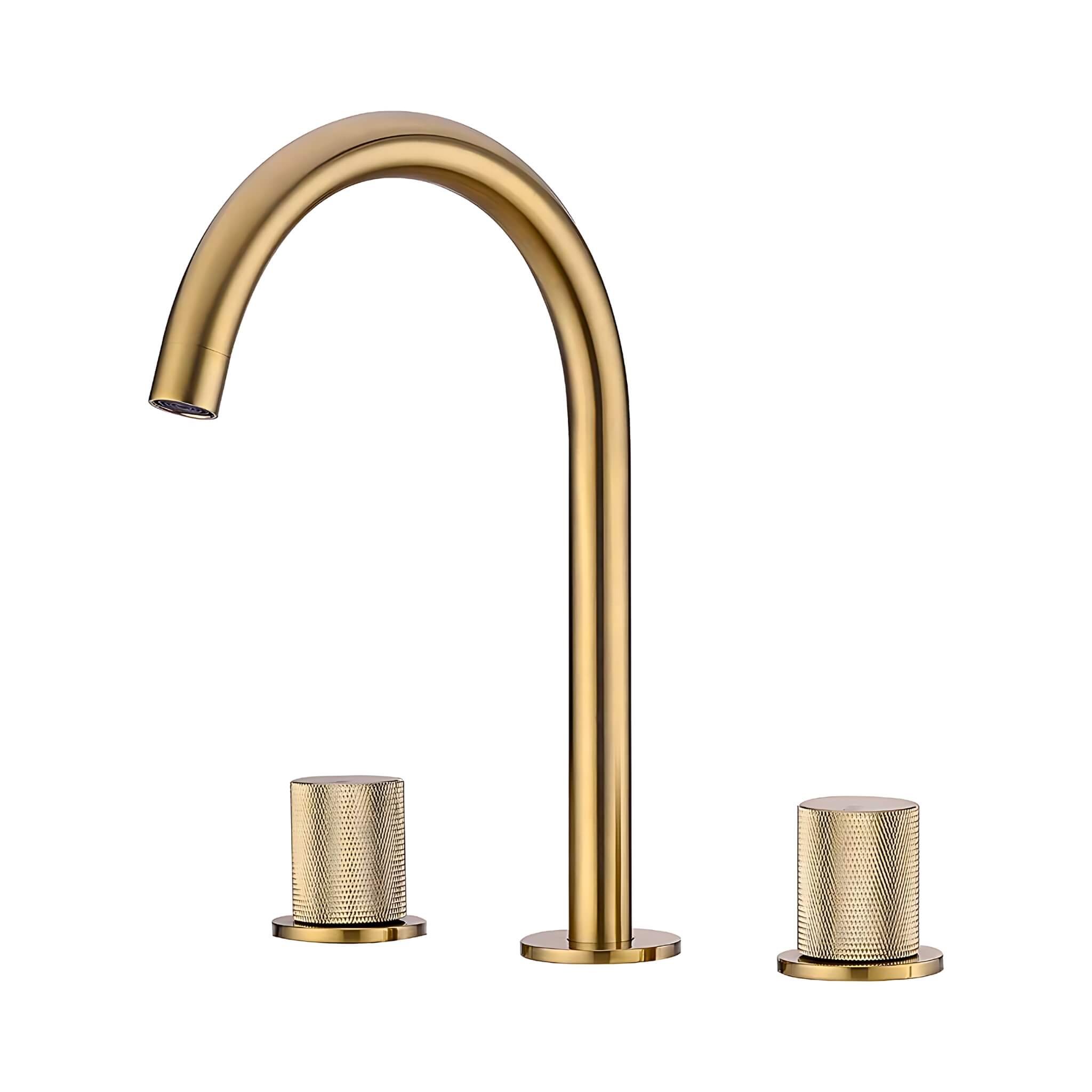 Dohm Bathroom Sink Faucet Modern Three-Hole Two-Handles Bathroom Faucet ...
