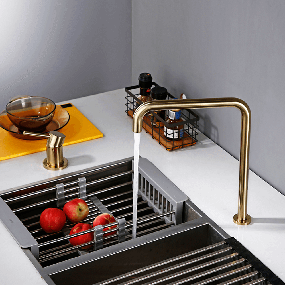 Dux 2-Hole Kitchen Faucet 360 Degree Swivel Spout – Signature Faucets